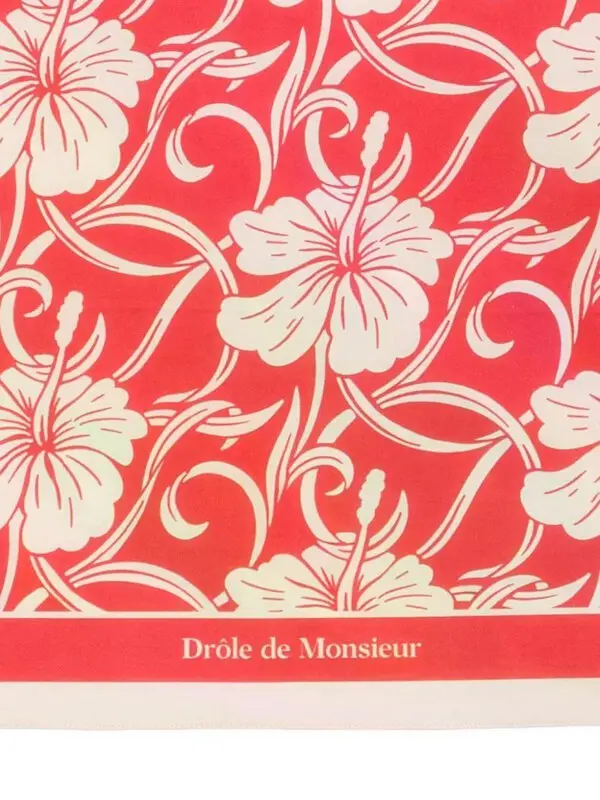 Drole De Monsieur Floral-print Square Scarf