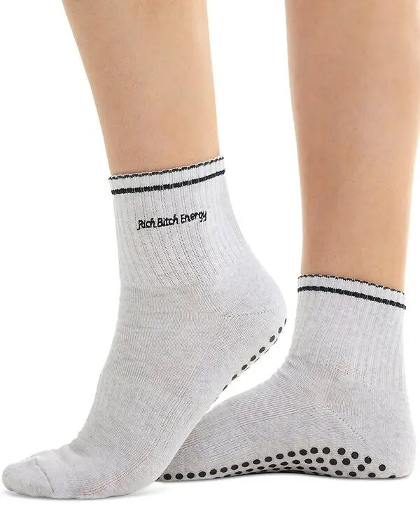 SOULS. Souls Rich Bitch Grip Socks - Grey
