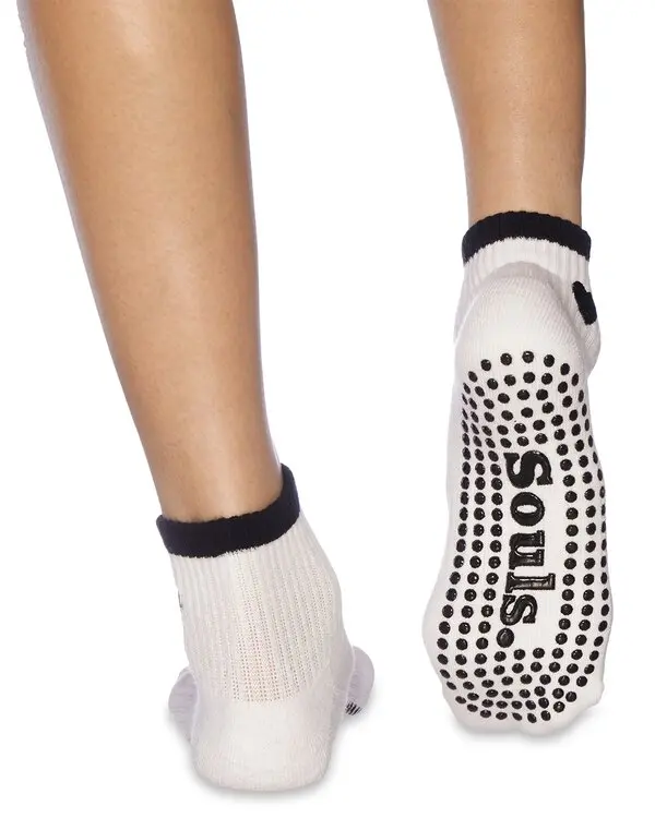 SOULS. Souls Black Heart Ankle Grip Socks