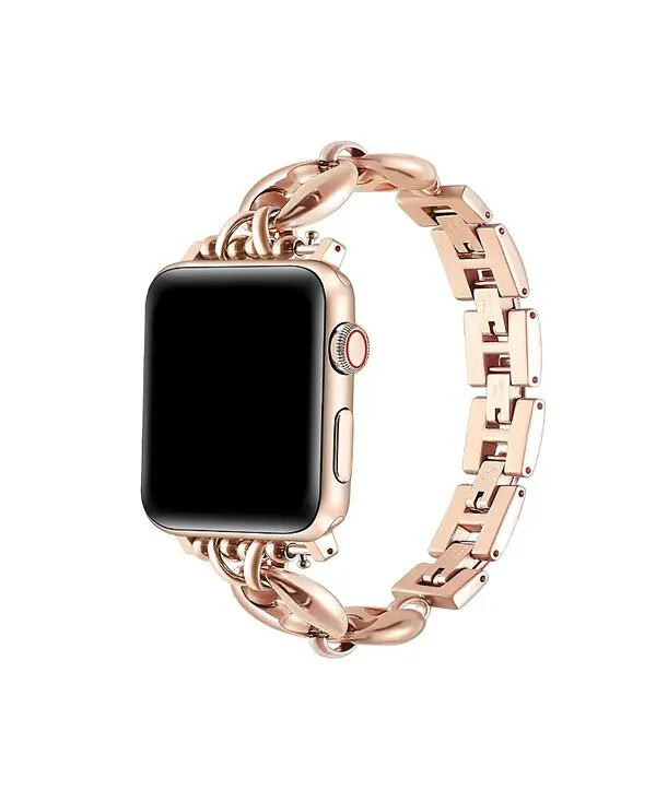 POSH TECH Poppy Stainless Steel Link Band For Apple Watch - Rose Gold