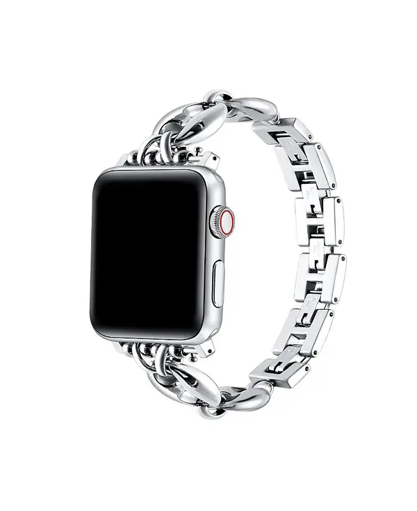 POSH TECH Poppy Stainless Steel Link Band For Apple Watch - Silver