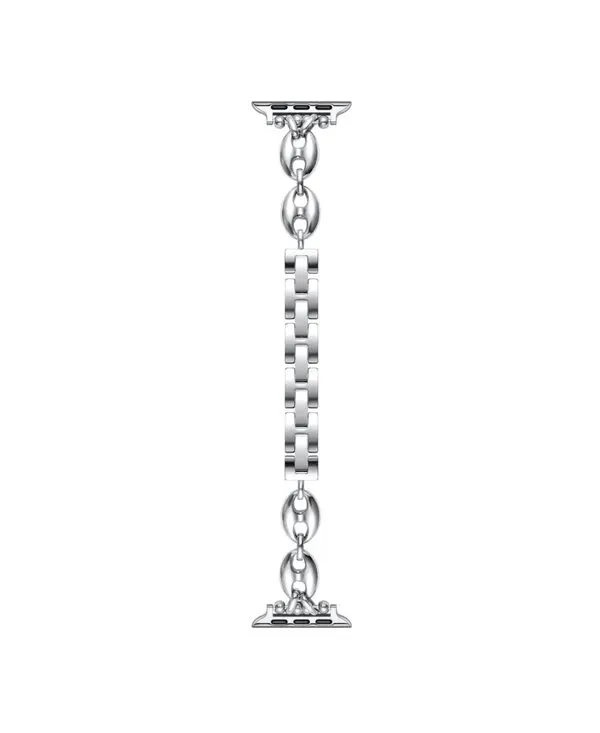 POSH TECH Poppy Stainless Steel Link Band For Apple Watch - Silver