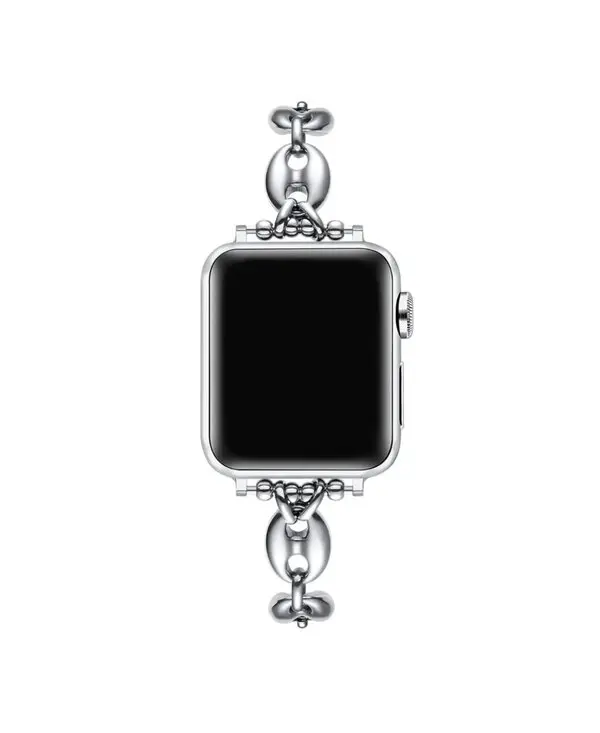 POSH TECH Poppy Stainless Steel Link Band For Apple Watch - Silver