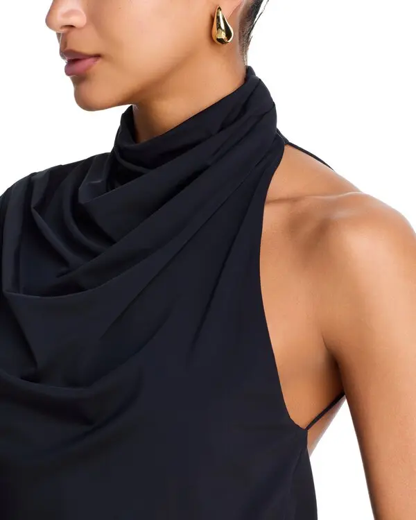 DE LA VALI Draped Maxi Dress