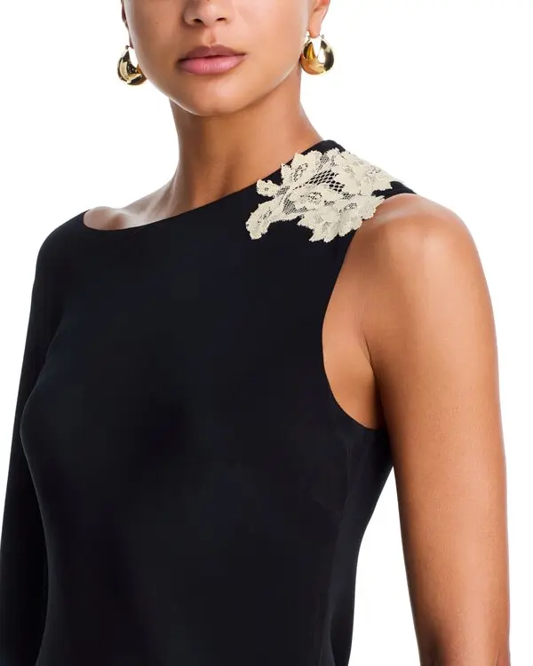 DE LA VALI Veta Mini Dress With Lace Trim