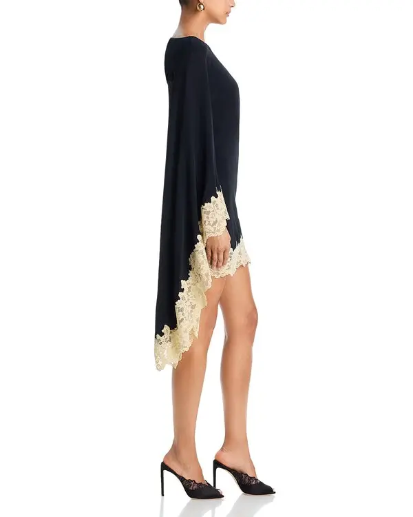 DE LA VALI Veta Mini Dress With Lace Trim