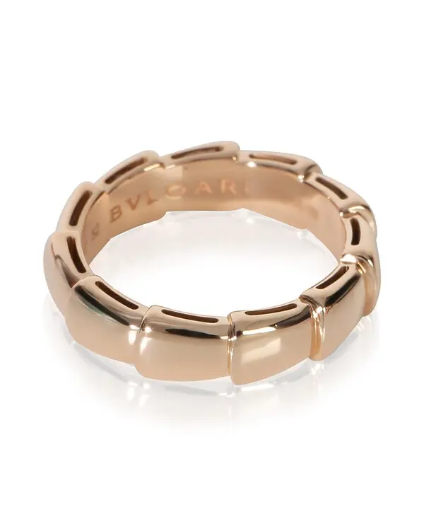 BVLGARI Serpenti Viper Thick 18k Rose Gold Band - Pink
