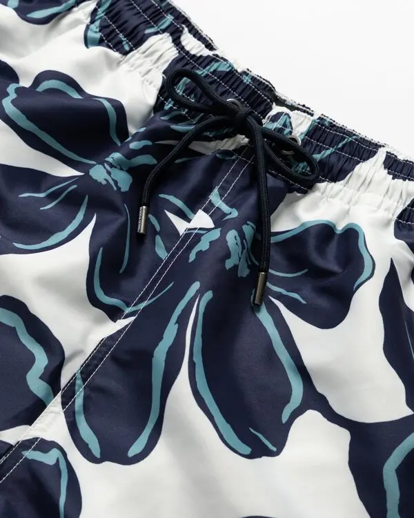 Rodd & Gunn Floral Print Swim Shorts - Blue