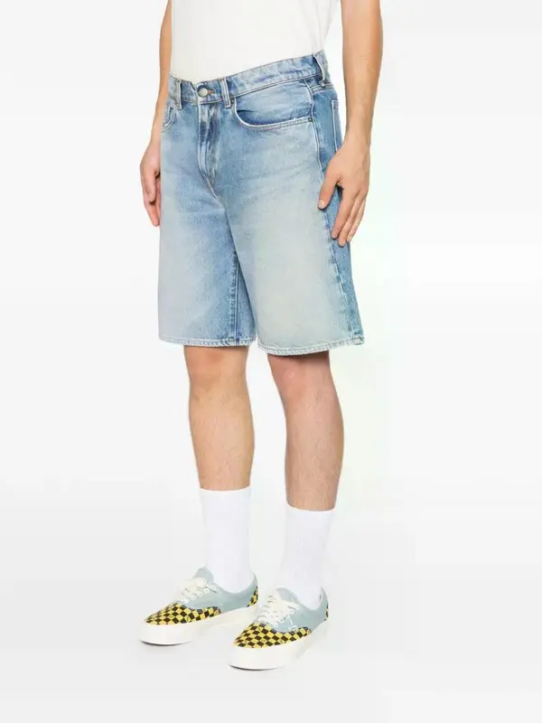 ROY ROGER'S Logo Patch Denim Shorts