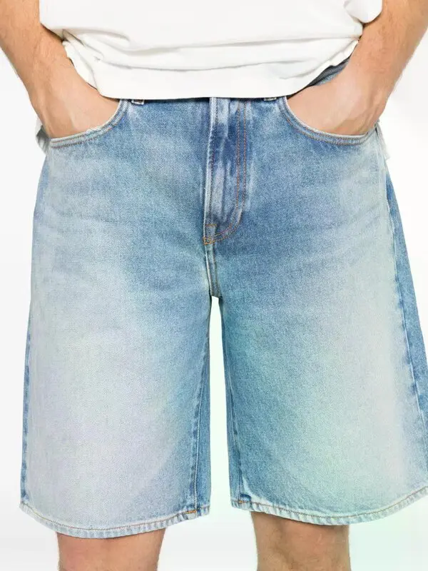 ROY ROGER'S Logo Patch Denim Shorts