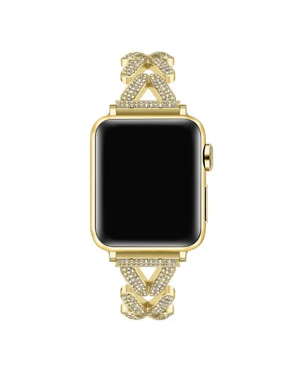 POSH TECH Valentina Metal Rhinestone Band For Apple Watch - Gold