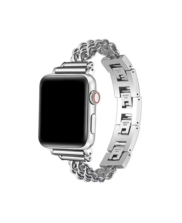 POSH TECH Sylvie Stainless Steel Link Band For Apple Watch - Silver