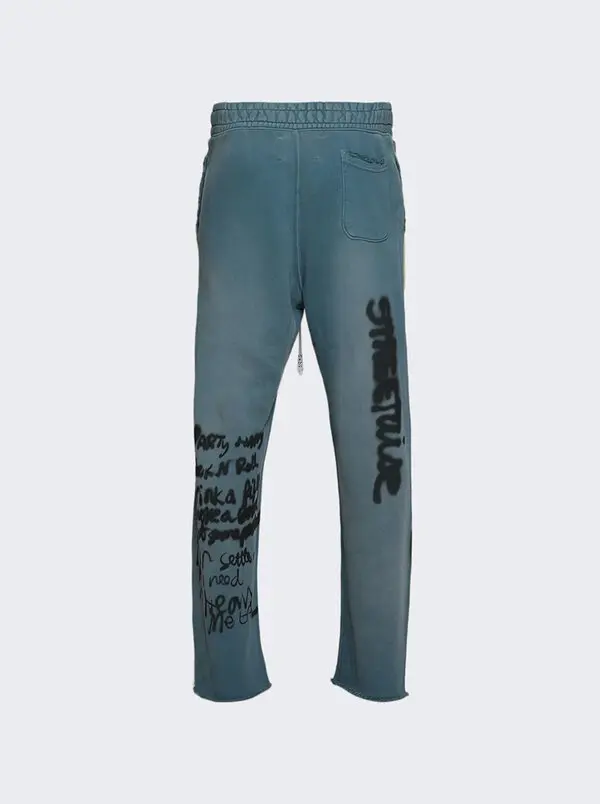 PALY Streetwise Airbrush Sweatpant Turquoise - Blue