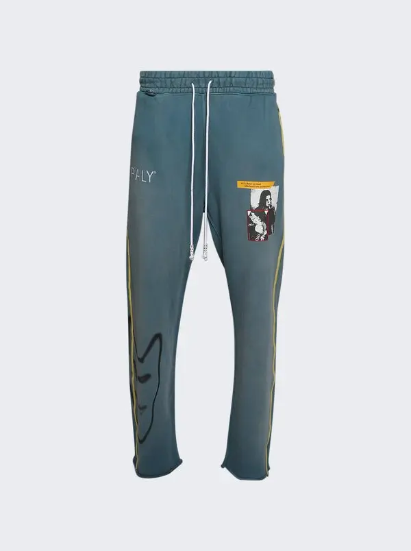 PALY Streetwise Airbrush Sweatpant Turquoise