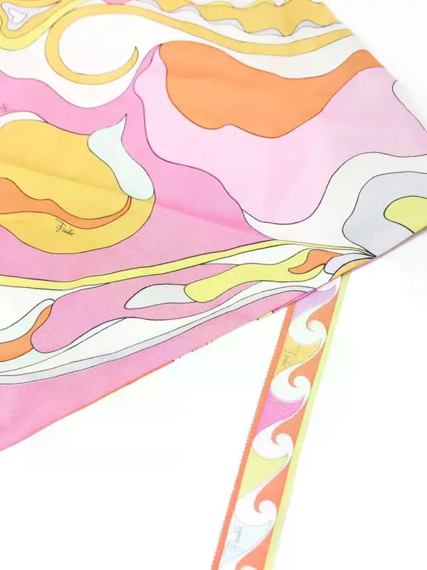 Emilio Pucci Marmo Print Silk-twill Headscarf