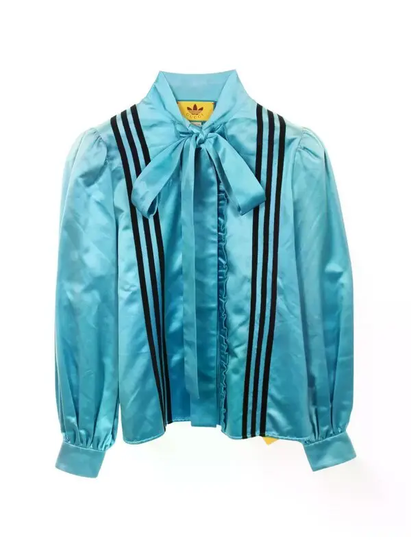 Gucci X Adidas 2000s Bow-tie Blouse