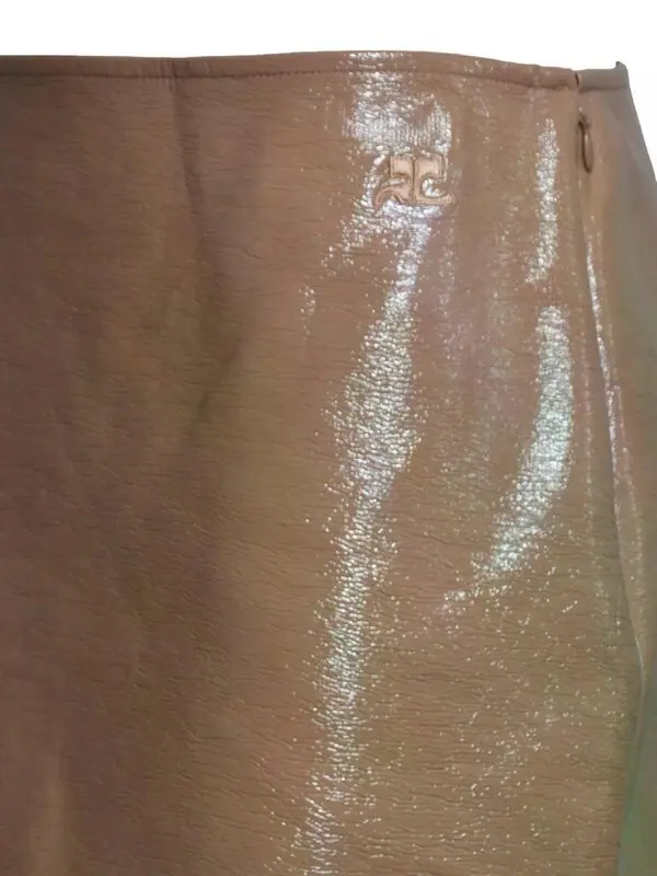 COURREGES Vinyl A-line Skirt - Neutrals