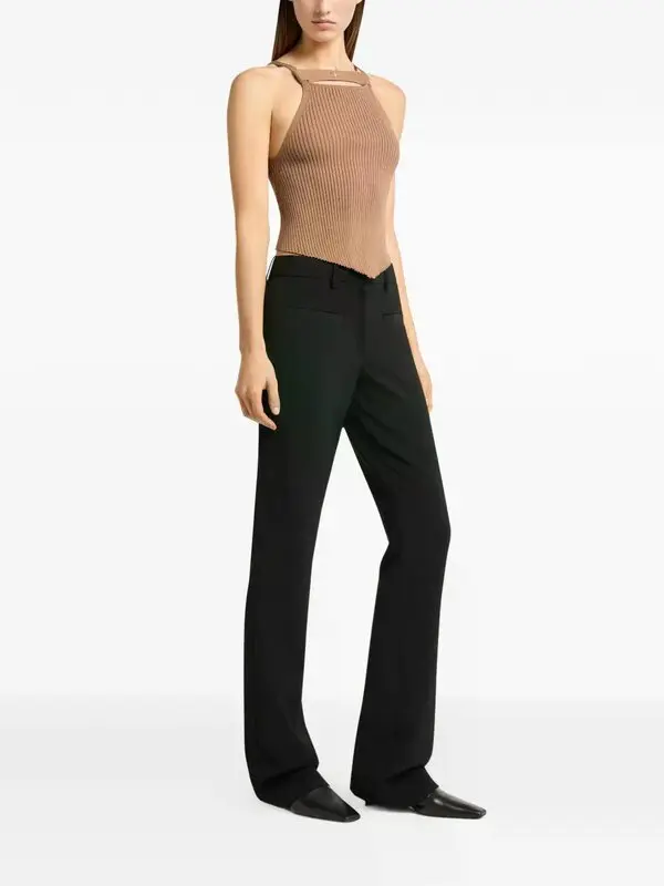 COURREGES Rib-knit Asymmetric Tank Top