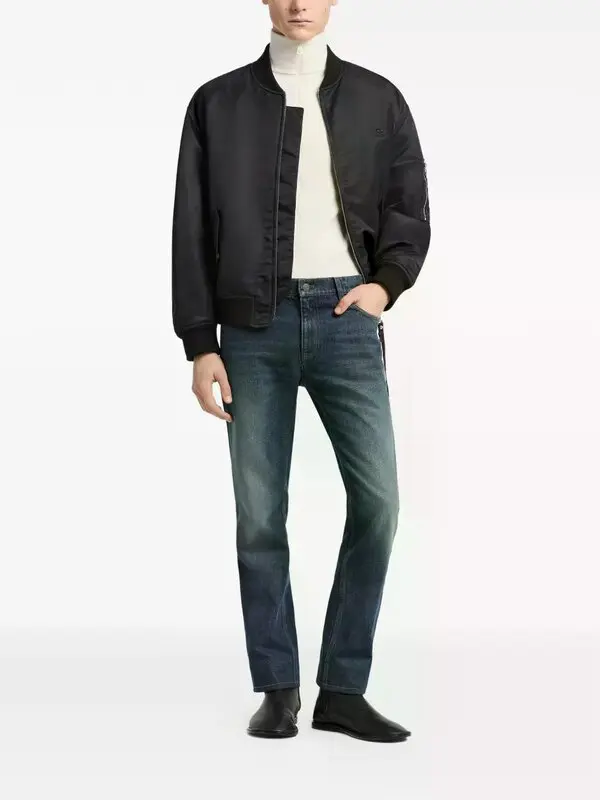 COURREGES Logo-embroidered Zip-up Bomber Jacket