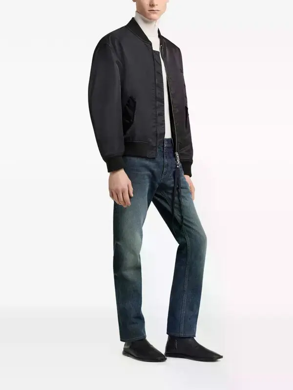 COURREGES Logo-embroidered Zip-up Bomber Jacket