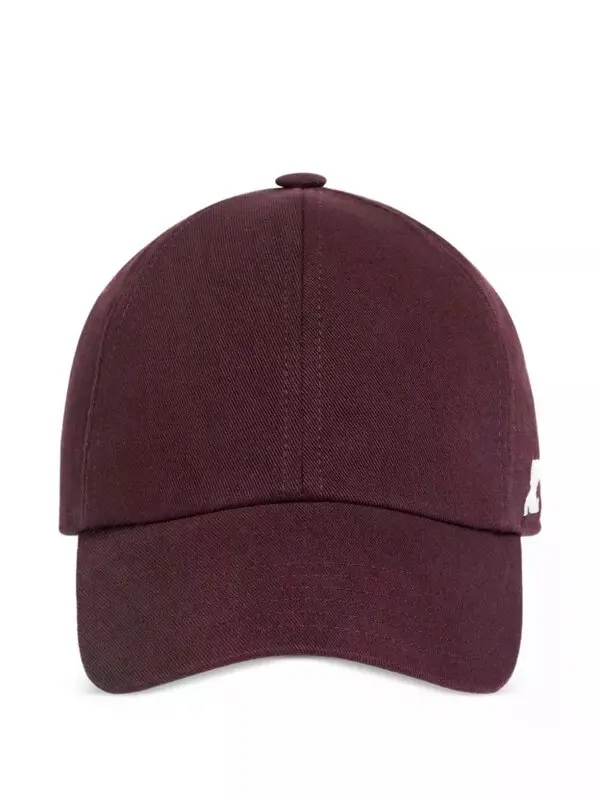COURREGES Cotton Cap With Logo Patch - Red
