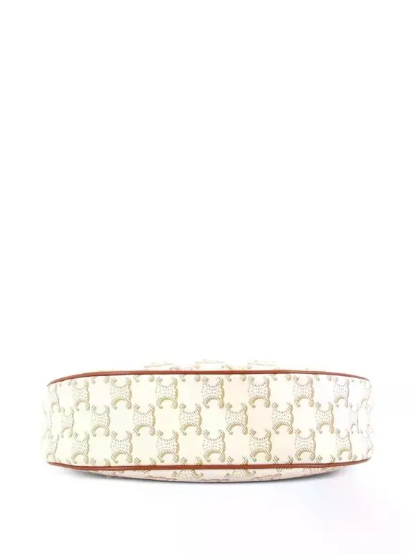 Celine Ava Hobo Bag In Triomphe Coated Canvas