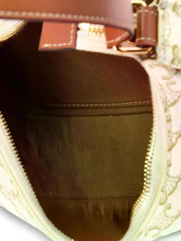 Celine Ava Hobo Bag In Triomphe Coated Canvas