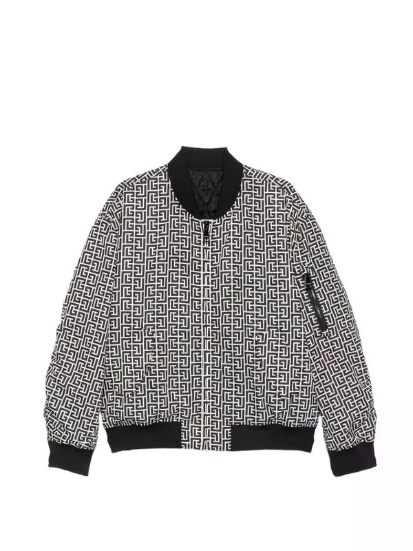 Balmain Pb Monogram Bomber Jacket