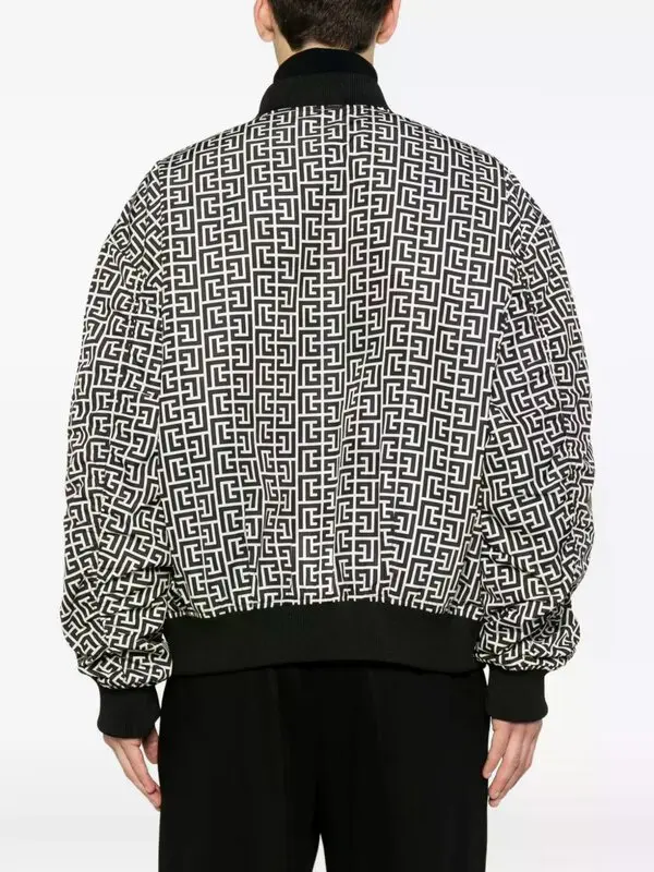 Balmain Pb Monogram Bomber Jacket