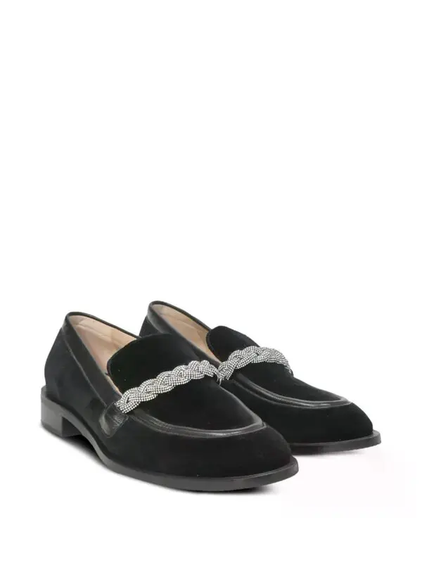 STUART WEITZMAN Chain-link Embellished Loafers