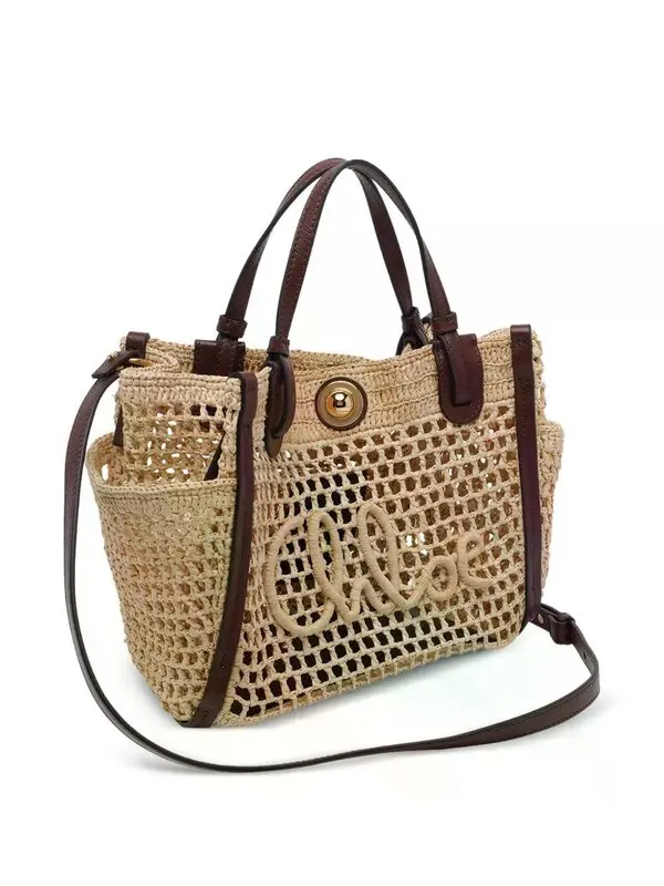 Chloé Small Iconic Raffia Tote Bag