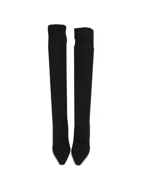 Rene Caovilla Crystal-embellished Knitted Boots
