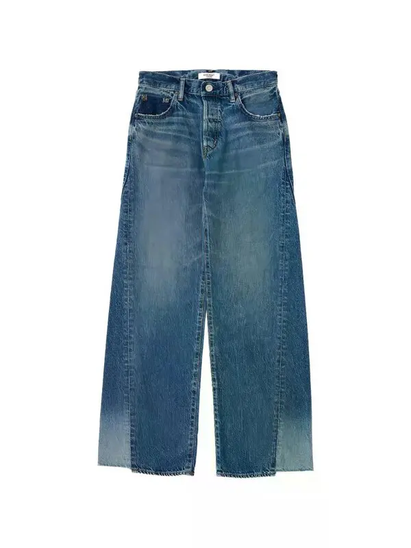 Moussy Vintage Holyoke Panelled Wide-leg Jeans - Blue