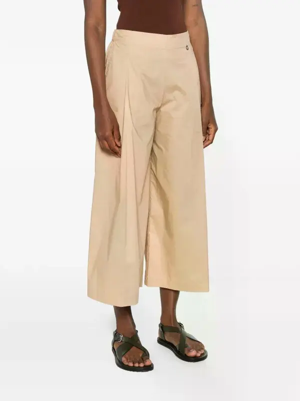 CARLA G. Pugi Wide-leg Cropped Trousers