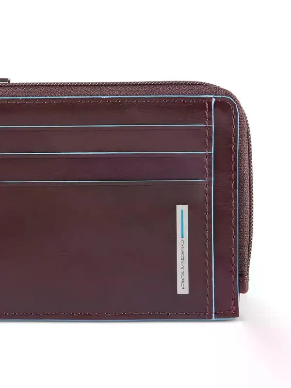 PIQUADRO Leather Zip-around Wallet