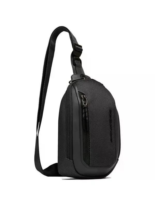 PIQUADRO Leather Trim Messenger Bag