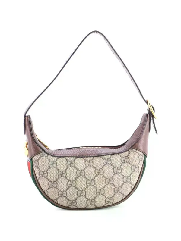 Gucci Ophidia Half Moon Bag Gg Coated Canvas Mini Hobo Bag