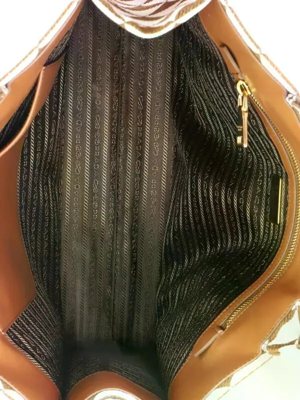 Prada Symbole Shopper Jacquard Large Tote Bag