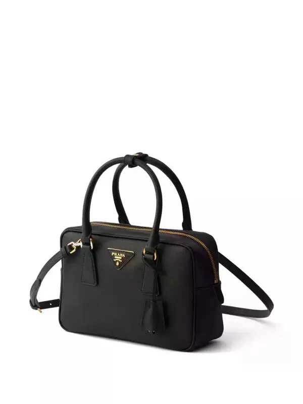 Prada Saffiano Leather Top-handle Bag - Black
