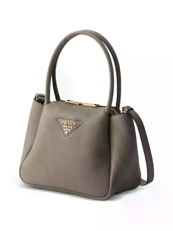 Prada Small Leather Handbag - Grey
