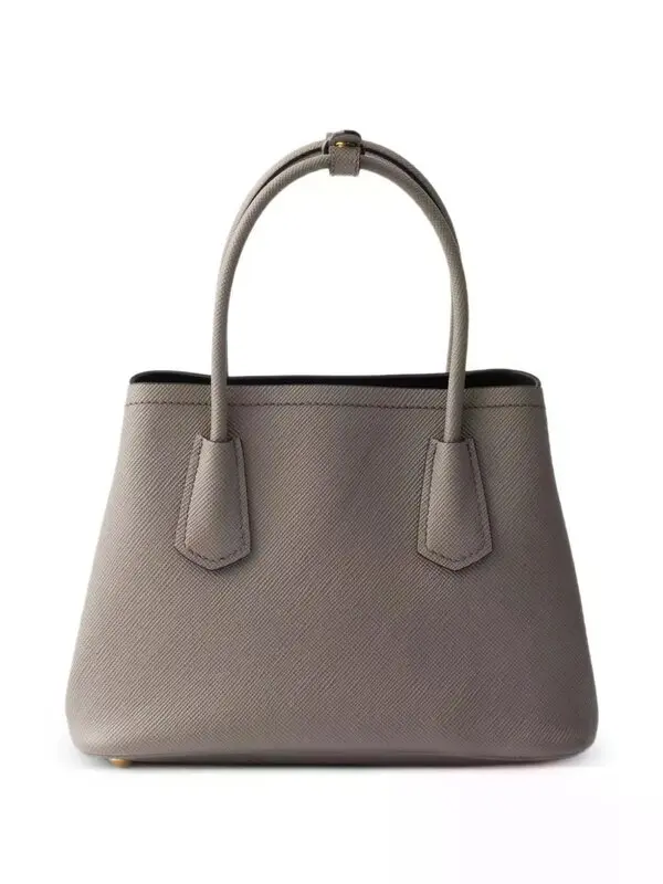 Prada Double Saffiano Leather Bag - Grey