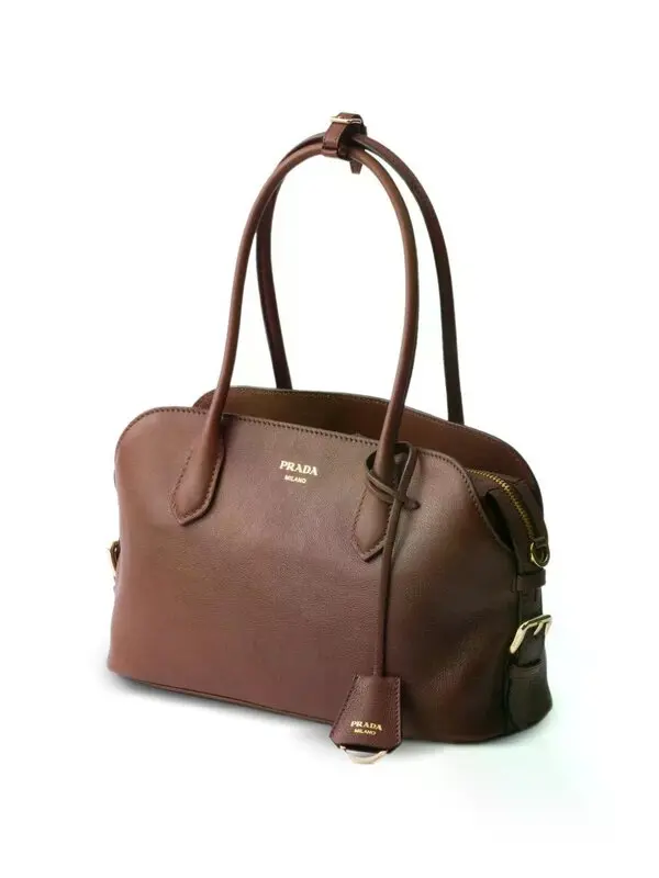 Prada Signet Medium Leather Tote Bag
