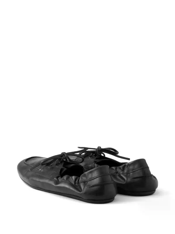 Prada Shuffle Antiqued Leather Lace-up Shoes