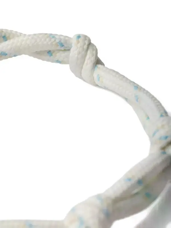 Prada Enameled Triangle Logo Cord Bracelet