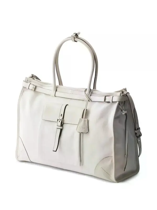 Prada Bonnie Denim And Leather Tote Bag