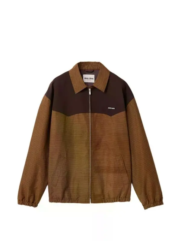 Miu Miu Gingham-check Blouson Jacket