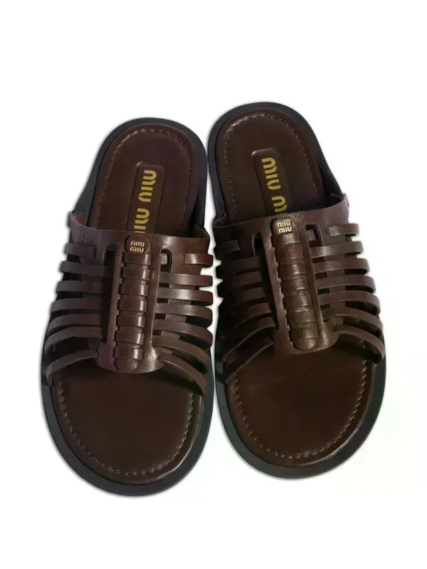 Miu Miu Nappa Leather Slides