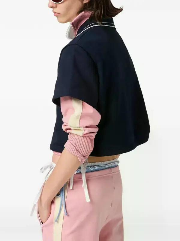 Miu Miu Cropped Cotton-fleece Sweatshirt