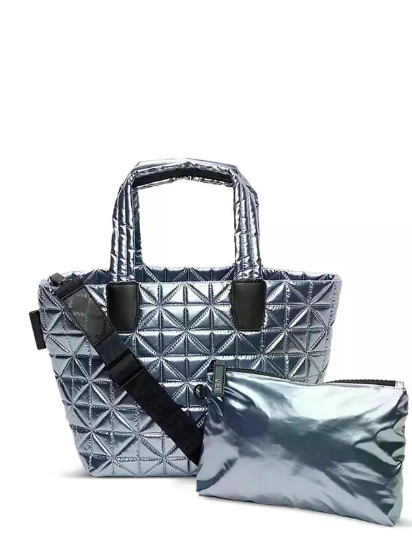 VEECOLLECTIVE Quilted Metallic Tote Bag