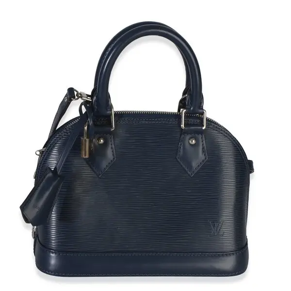LOUIS VUITTON Navy Epi Alma Bb Shoulder Bag - Blue